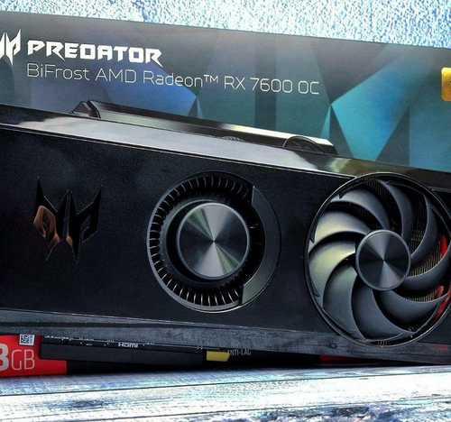 Видеокарта Acer RX 7600 Predator BiFrost OC