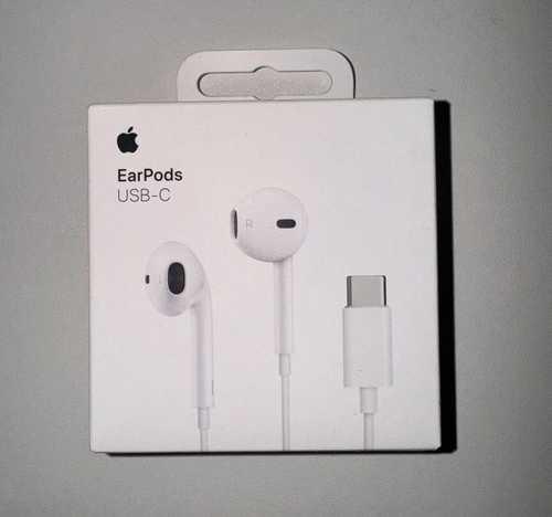 Оригинальные наушники earpods разъем Type-C