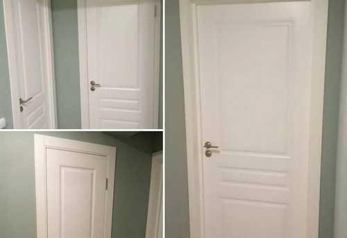 Межкомнатная дверь белая гладкая в наличии