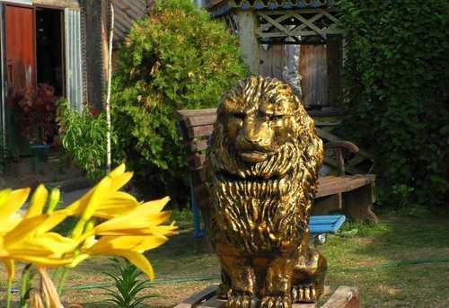 Скульптура лев. Садово-парковая полноразмерная