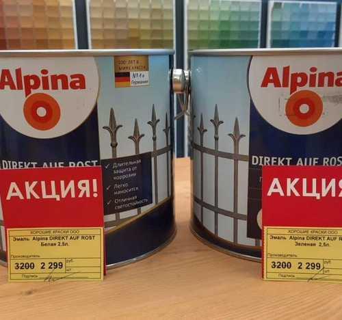 Эмаль алкидная Alpina Прямо на ржавчину