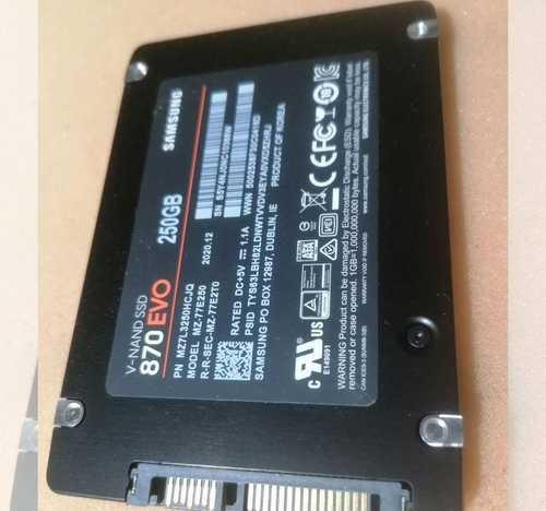 Ssd samsung 870 evo 250gb