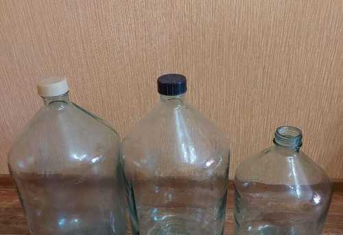 Стеклянные бутыли 10 и 20 литров