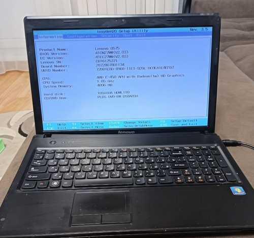 15.6" Lenovo G575, E-350, RAM 4 ГБ, 1000 ГБ, Radeon HD 6370M