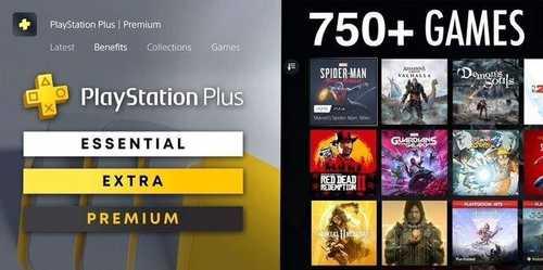 PS Plus Deluxe на 12 месяцев, 750+ игр