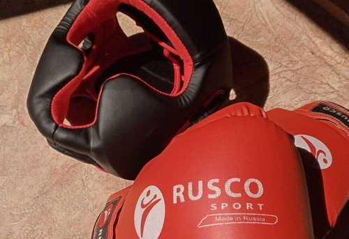 Шлем BoyBo + перчатки RuscoSport