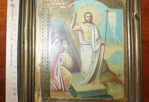 Двухсторонняя икона на латуни "Св.Николай Чудотвор