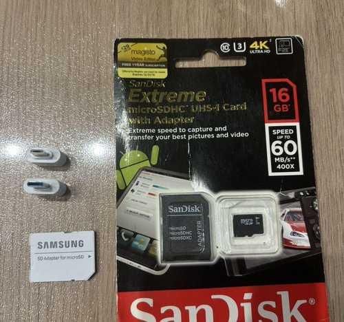 Карта памяти microsd 16gb