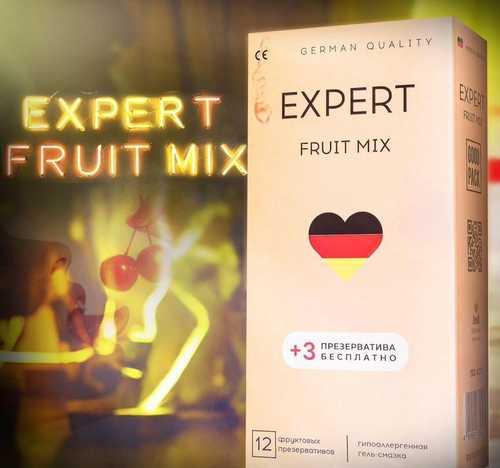 Expert презервативы Fruit Mix, микс фруктов 12 + 3