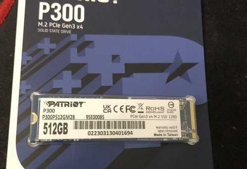 SSD накопитель Patriot P300 512 гб M2 новый