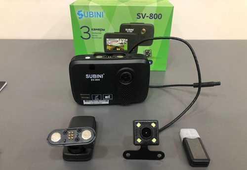 Видеорегистратор 3 камеры+Радар+GPS Subini SV800