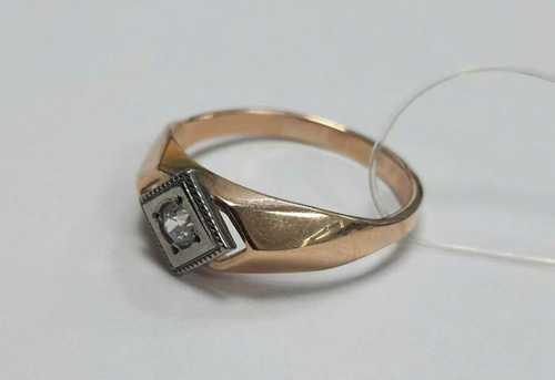 Золотое кольцо с фианитом 585 проба (Рассрочка)