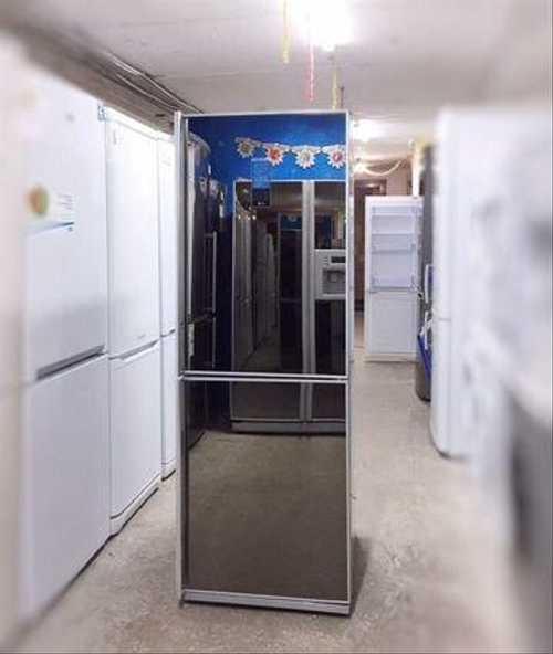 Холодильник зеркальный LG с дисплеем бу