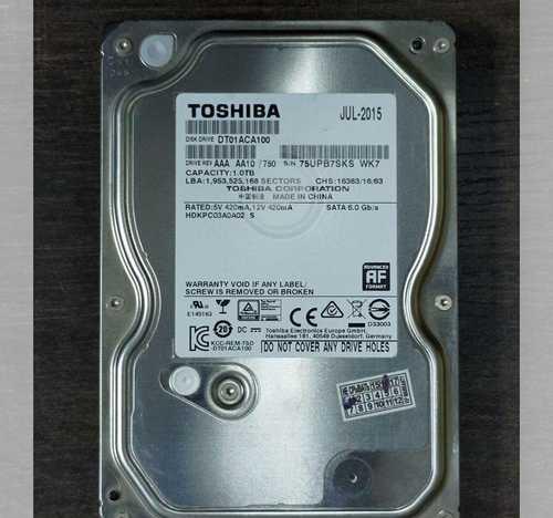 Жесткий диск Toshiba DT01ACA100 1 Тб гарантия