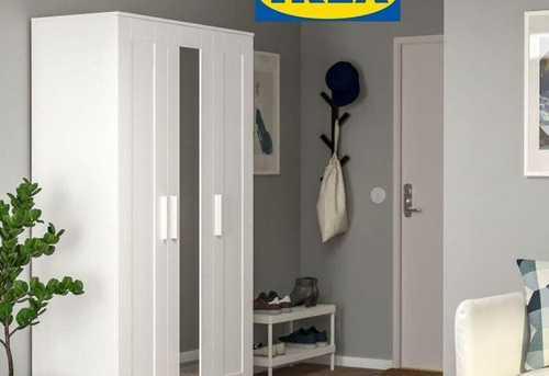 Шкаф IKEA белый Бримнэс 3 дверный