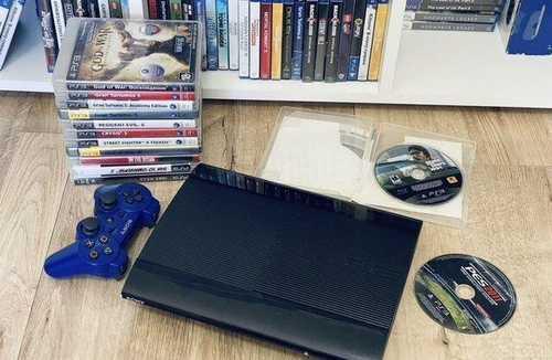 PS3 Playstation 3 sony PS3 Slim + 40 игр MK FIFA
