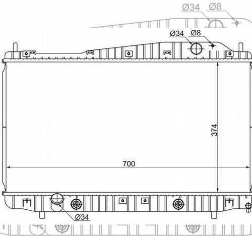 Радиатор охлаждения Chevrolet Epica 06-13 / Evanda