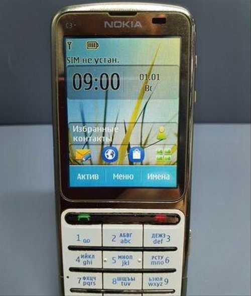 Телефон Nokia C3-01 Gold