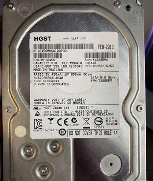 HDD 3TB Seagate/hgst/Toshiba Chia