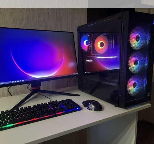 Игровой пк i5 12400f 3060ti RTX и монитор 27 144