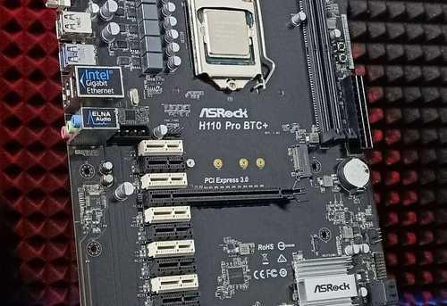 Материнская плата h110 pro btc+ asrock lga 1151 v1