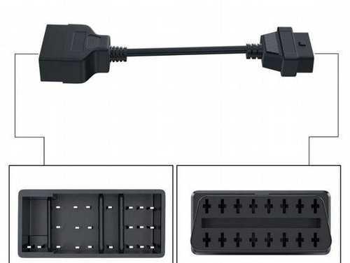 Переходник Toyota 22-pin DLC на OBD2 16 pin