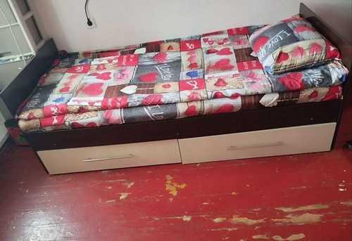 Однаспалный кровать бу с матрасом