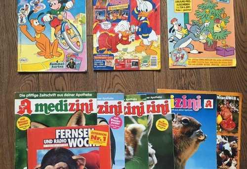 Комиксы Disney и журналы на немецком 90-е годы