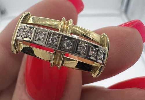 Золотое кольцо с бриллиантами 583 пр дорожка