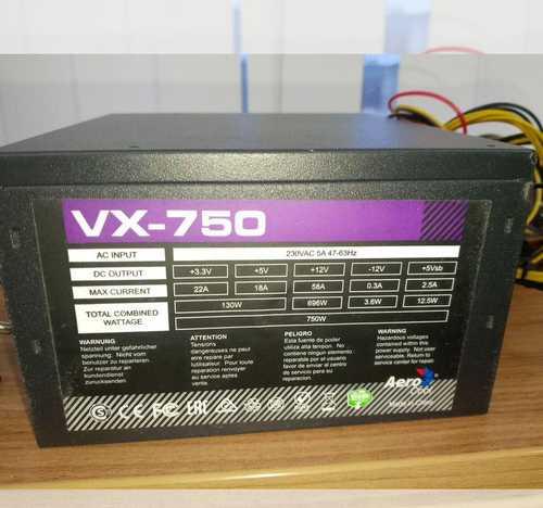 Блок питания Aerocool VX-750