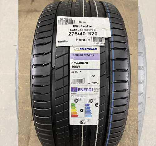 Michelin Latitude Sport 3 ZP 245/45 R20 и 275/40 R20 106W