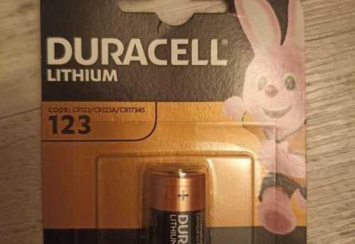Duracell 123 батарейки литиевые