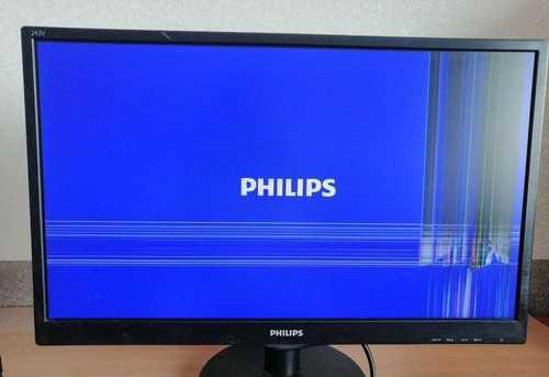 Монитор Philips 24" битая матрица