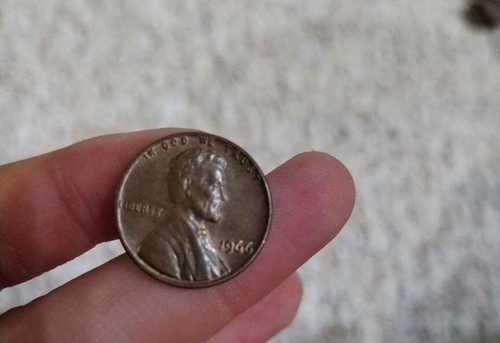 Монета 1966 Америка liberty one cent