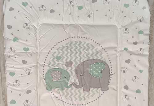 Пеленальный матрасик Топотушки Слоники 76x70 см
