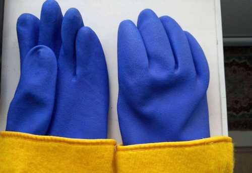 Рабочие перчатки,новые,утепленные прорезиновые