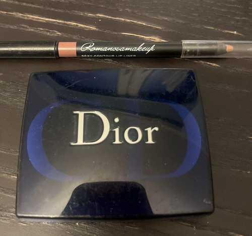 Romanovamakeup карандаш для губ, Dior тени