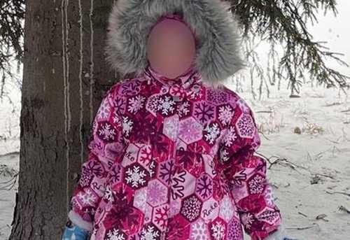 Зимняя курта reike для девочки 122 см с