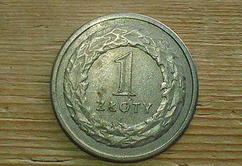 Монета Польши - 1 злотый 1991 года