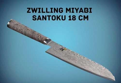 Нож сантоку. Дамасская сталь. Япония