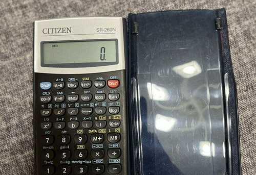 Инженерный калькулятор citizen sr-260n