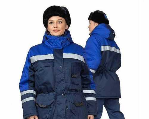 Куртка женская утеплённая "Зима" тёмно-синий