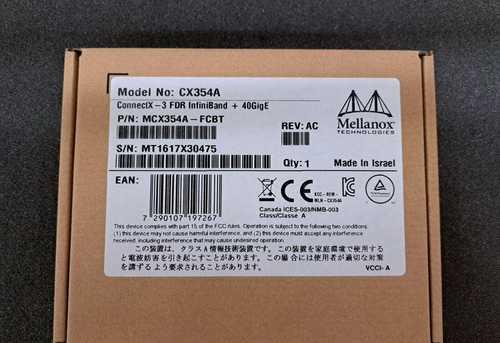 Mellanox Cx354a MCX354A-fcbt