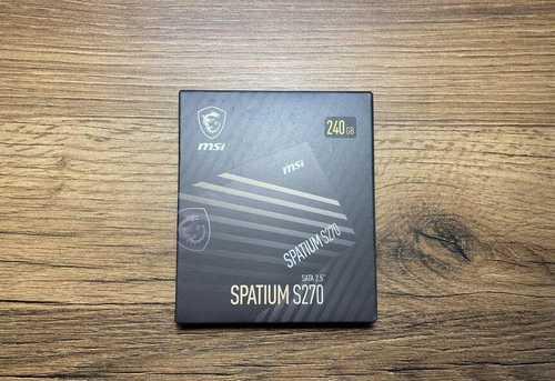 Новый SSD накопитель MSI Spatium S270 240Гб