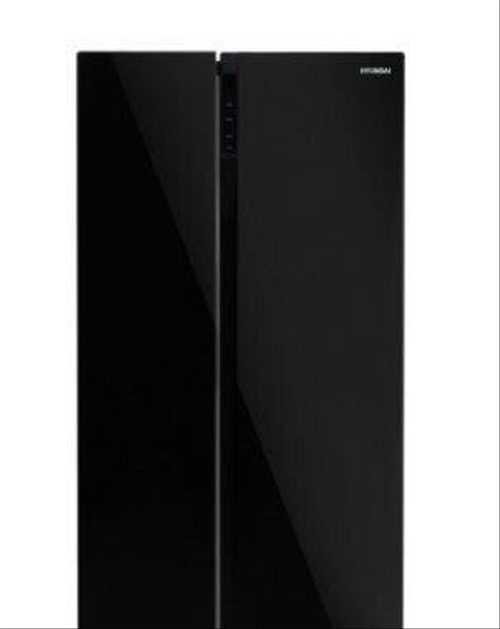 Холодильник Hyundai CS 5003 F черное стекло Новый