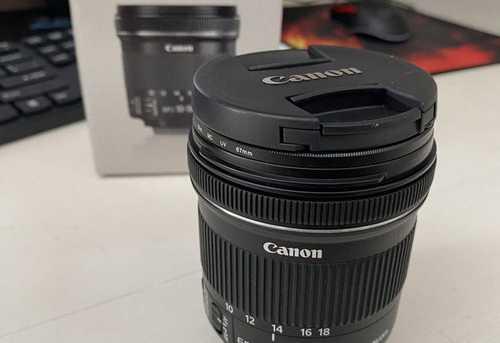 Фотообьектив Canon EF-S 10-18 f/4.5-5.6 IS STM