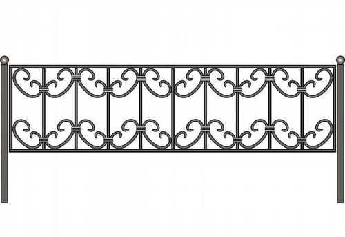 Кованая металлическая ограда - «Прайм-мк-2261799»