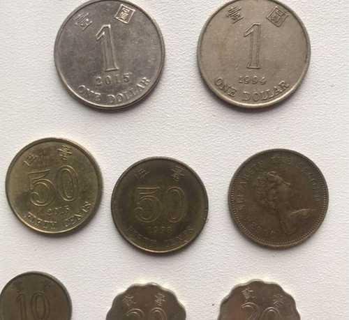 Монеты из Китая, Гонконга и Бразилии