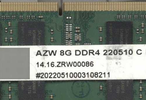 Оперативная память azw 8 Гб SO-dimm DDR4 260-кн