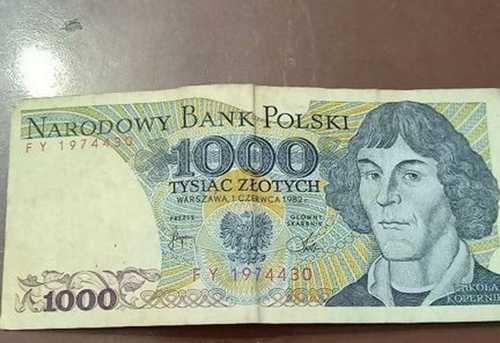 Банкнота 1000 злотых